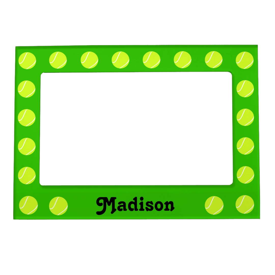 Tennis Ball Custom Magnetic Picture Frame | Zazzle