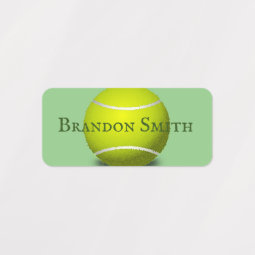Tennis Ball Design Name Labels | Zazzle