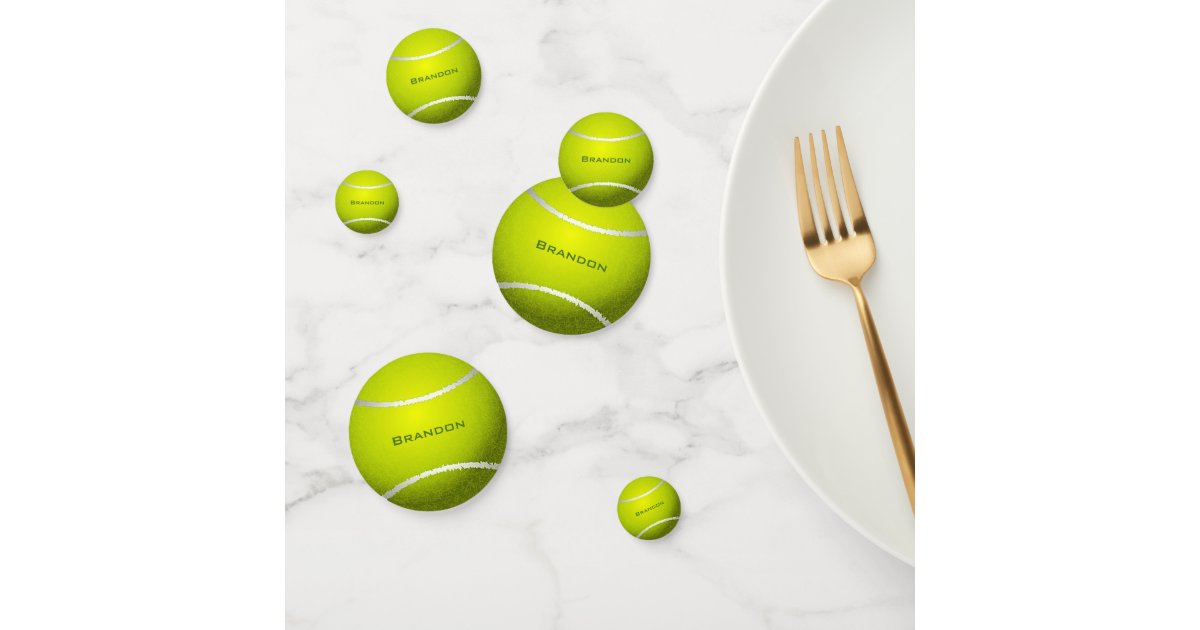 Tennis Ball Design Table Confetti | Zazzle