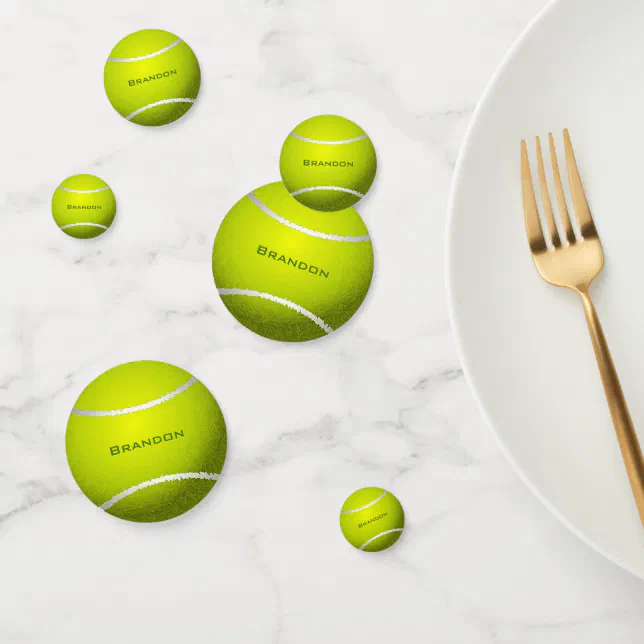 Tennis Ball Design Table Confetti | Zazzle
