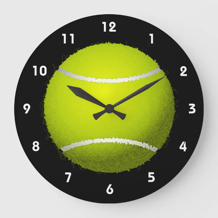 Tennis Ball Design Wall Clock | Zazzle