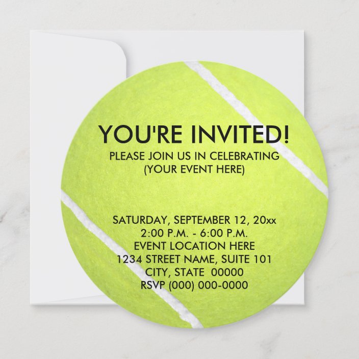Tennis Ball Invitations | Zazzle.com