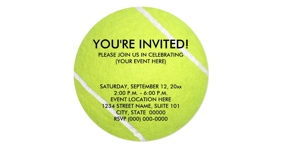 Tennis Ball Invitations | Zazzle.com