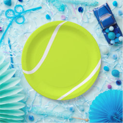 Tennis Ball Paper Party Plates | Zazzle