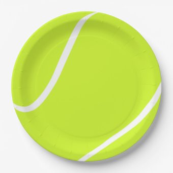 Tennis Ball Paper Party Plates | Zazzle