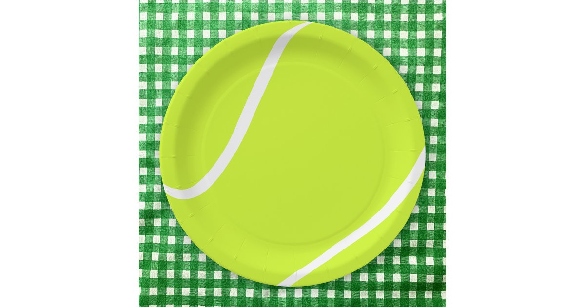 Tennis Ball Paper Party Plates | Zazzle
