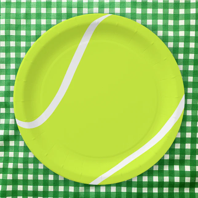 Tennis Ball Paper Party Plates | Zazzle