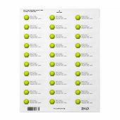 Tennis Ball Return Address Labels | Zazzle
