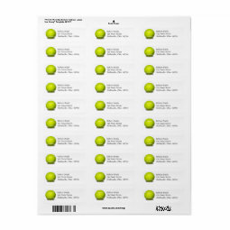 Tennis Ball Return Address Labels | Zazzle