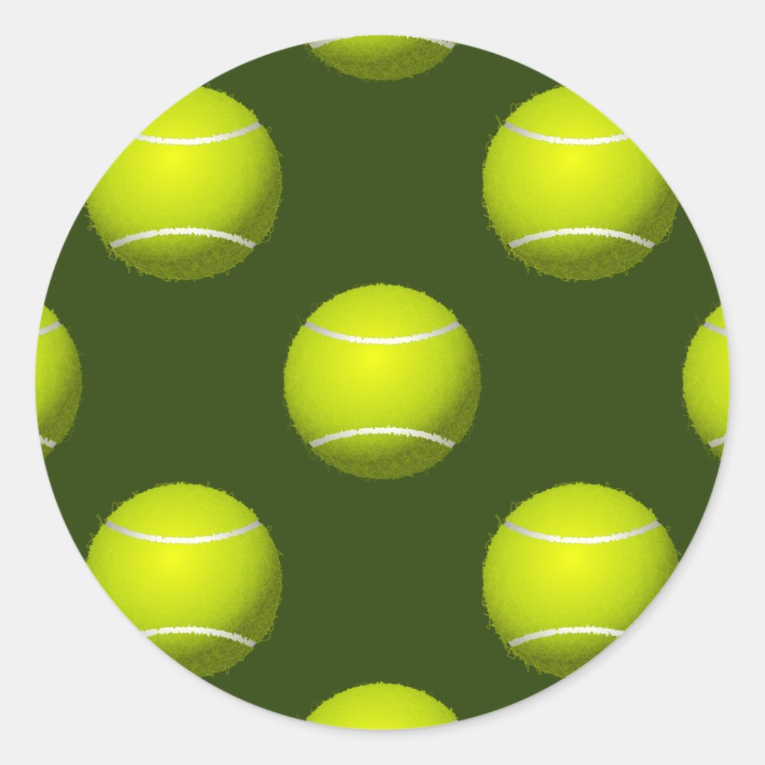 Tennis Ball Sports Classic Round Sticker | Zazzle