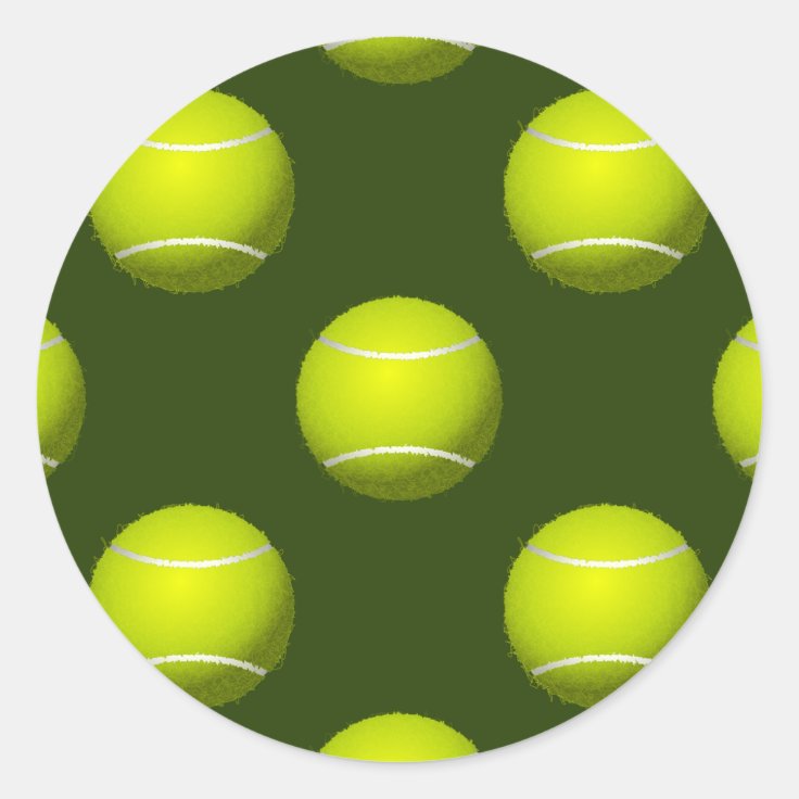 Tennis Ball Sports Classic Round Sticker | Zazzle