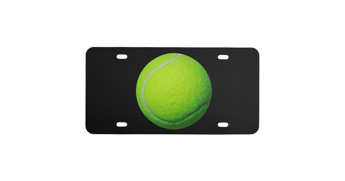Tennis Ball Theme License Plate | Zazzle