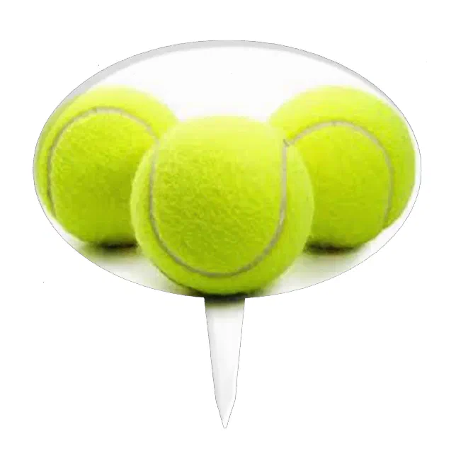 Tennis balls cupcake/cake topper | Zazzle