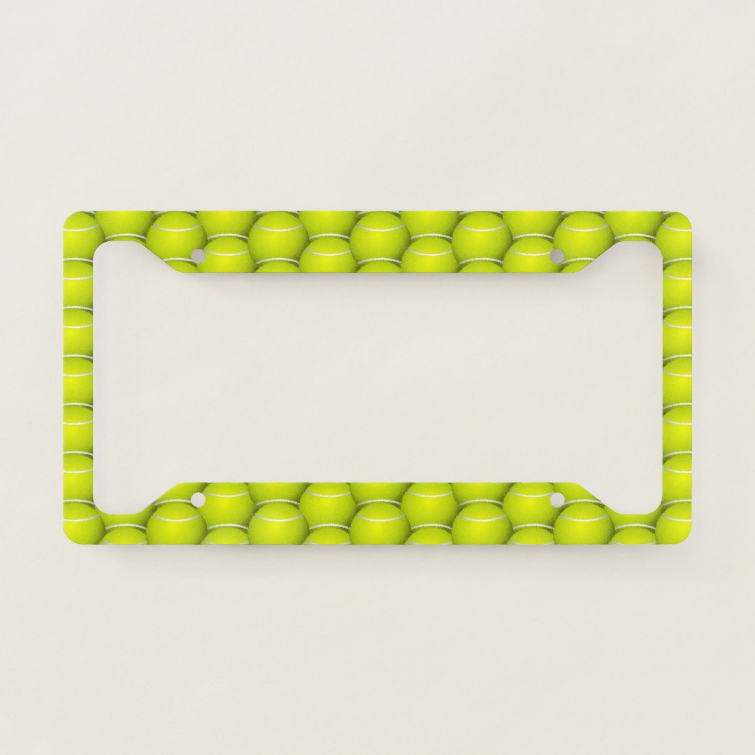 Tennis Balls Design License Plate Frame | Zazzle