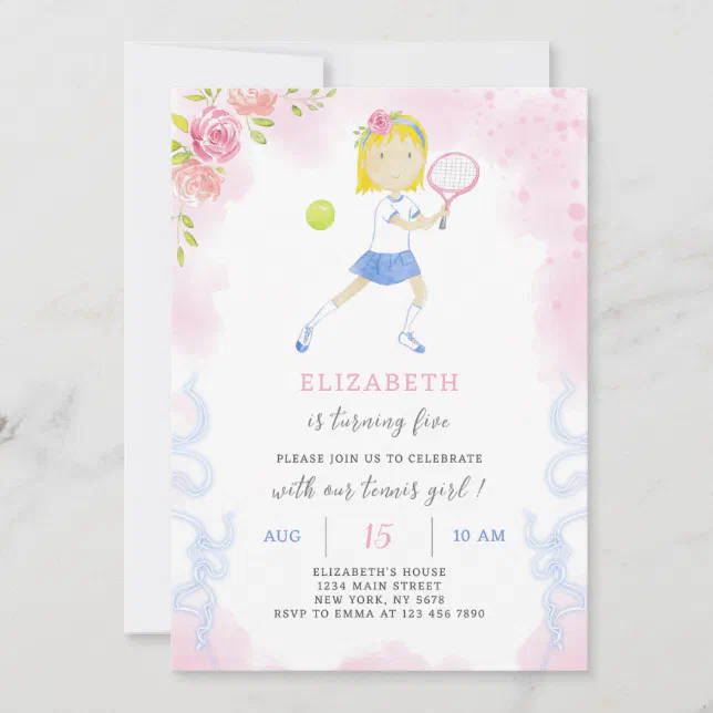 Tennis Birthday Invitation | Zazzle