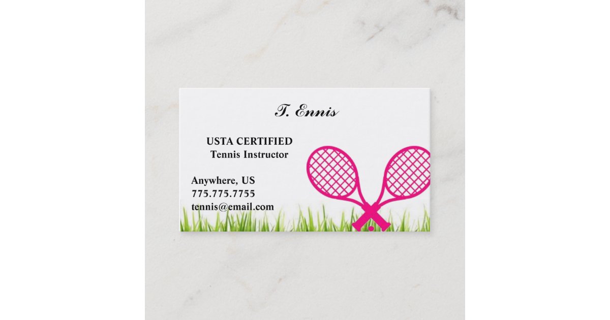 Tennis Business Card | Zazzle