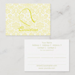 Tennis - Business Card | Zazzle