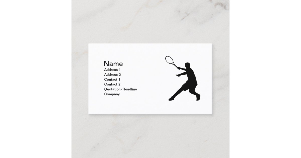 Tennis business cards | Customizable design | Zazzle