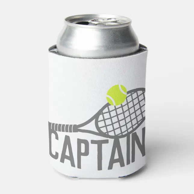Tennis Captain Personalized Can Cooler | Zazzle