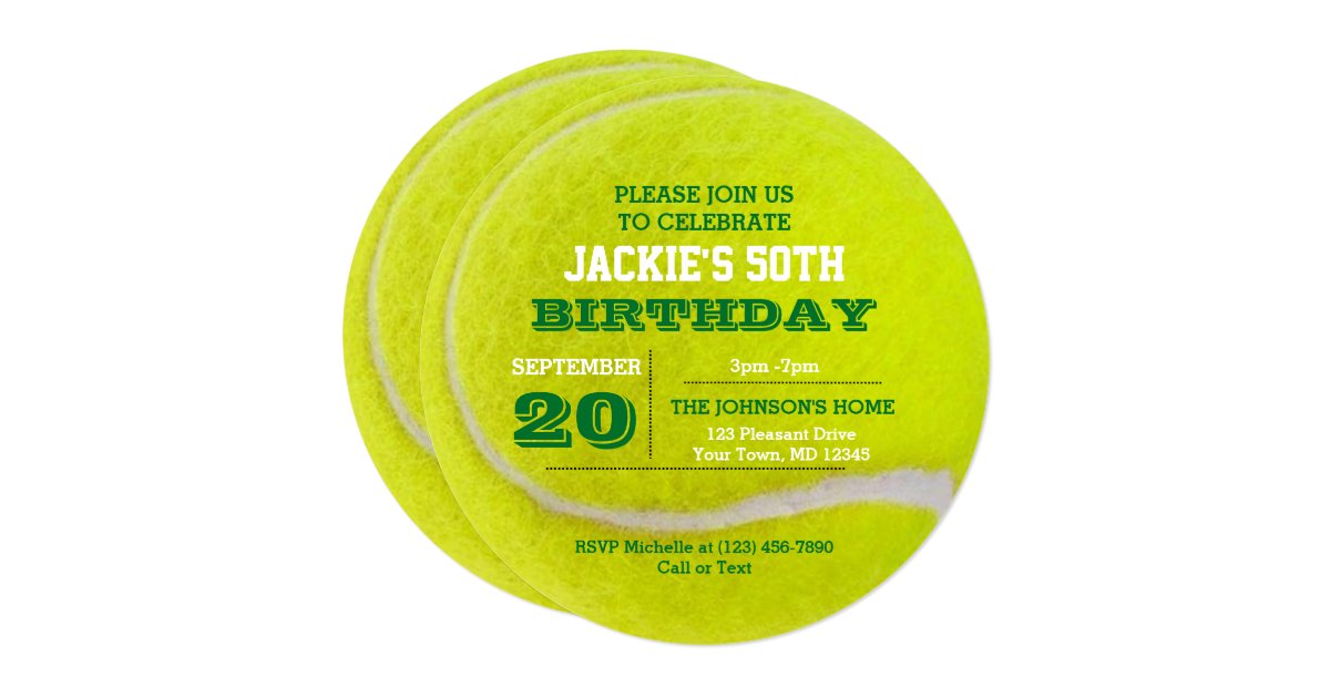 Tennis Celebration Invitation | Zazzle.com