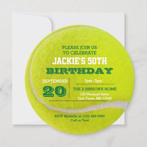 Tennis Celebration Invitation | Zazzle