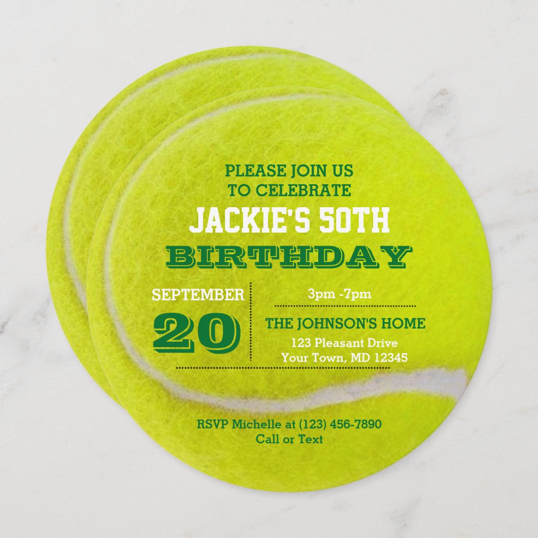 Tennis Celebration Invitation | Zazzle