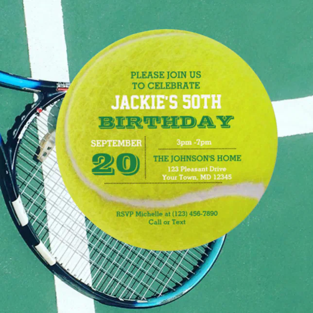 Tennis Celebration Invitation | Zazzle