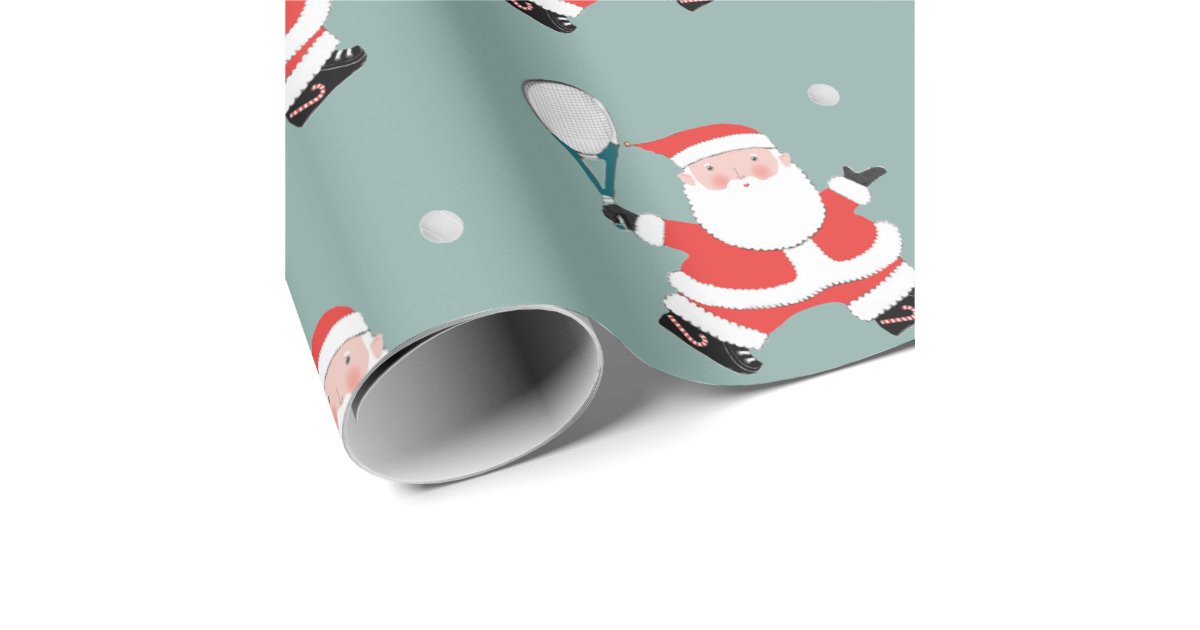 Tennis Christmas Wrapping Paper | Zazzle