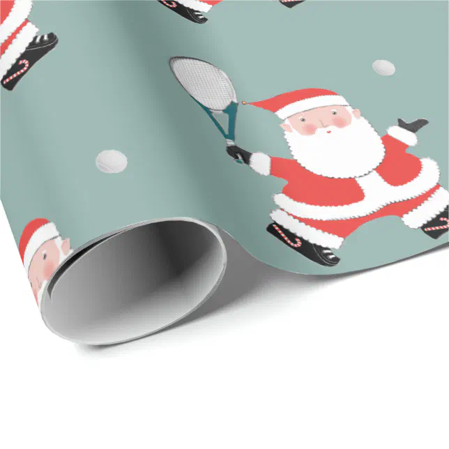 Tennis Christmas Wrapping Paper | Zazzle