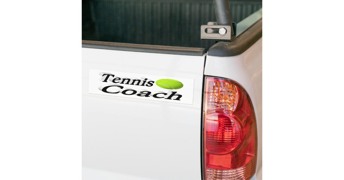 Tennis Coach Bumper Sticker | Zazzle