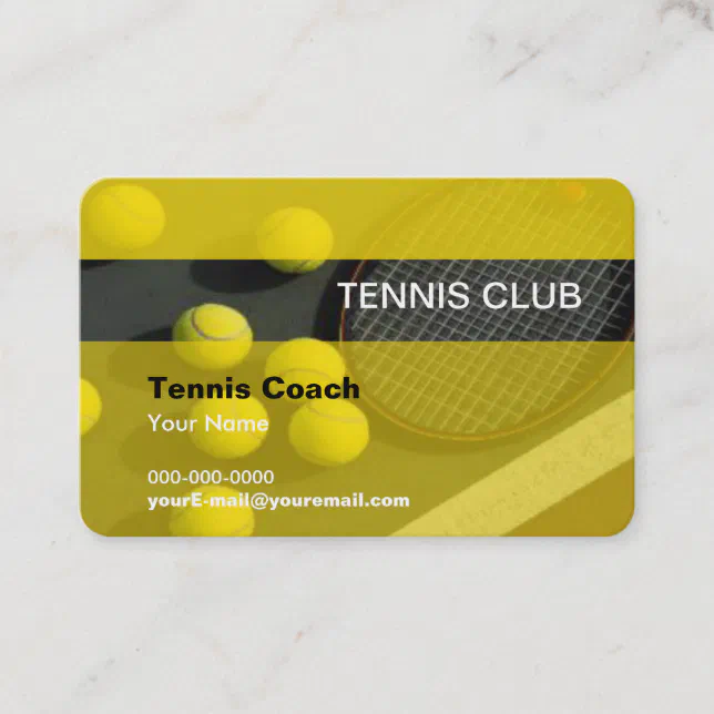 Tennis Coach Business Card | Zazzle