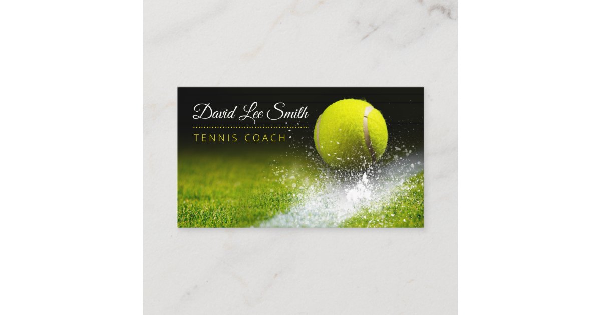 Tennis Coach Business Card | Zazzle