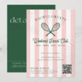 Tennis Country Club | Bachelorette Weekend Invitation | Zazzle