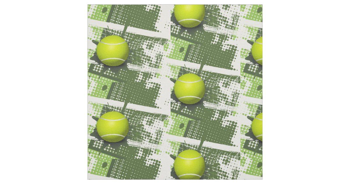 Tennis Design Fabric | Zazzle