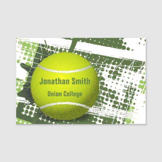 Tennis Design Name Tag | Zazzle.com