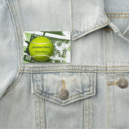 Tennis Design Name Tag | Zazzle