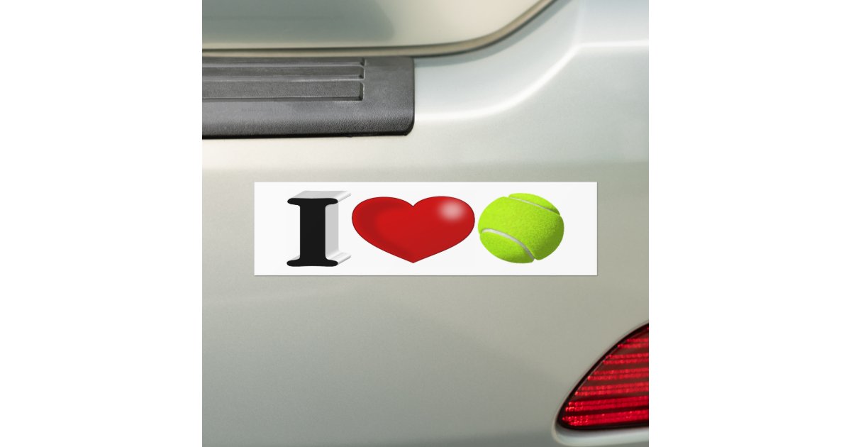 Tennis Fan Bumper Sticker | Zazzle