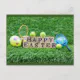 Tennis Happy Easter with ball racket and eggs Post Postcard | Zazzle