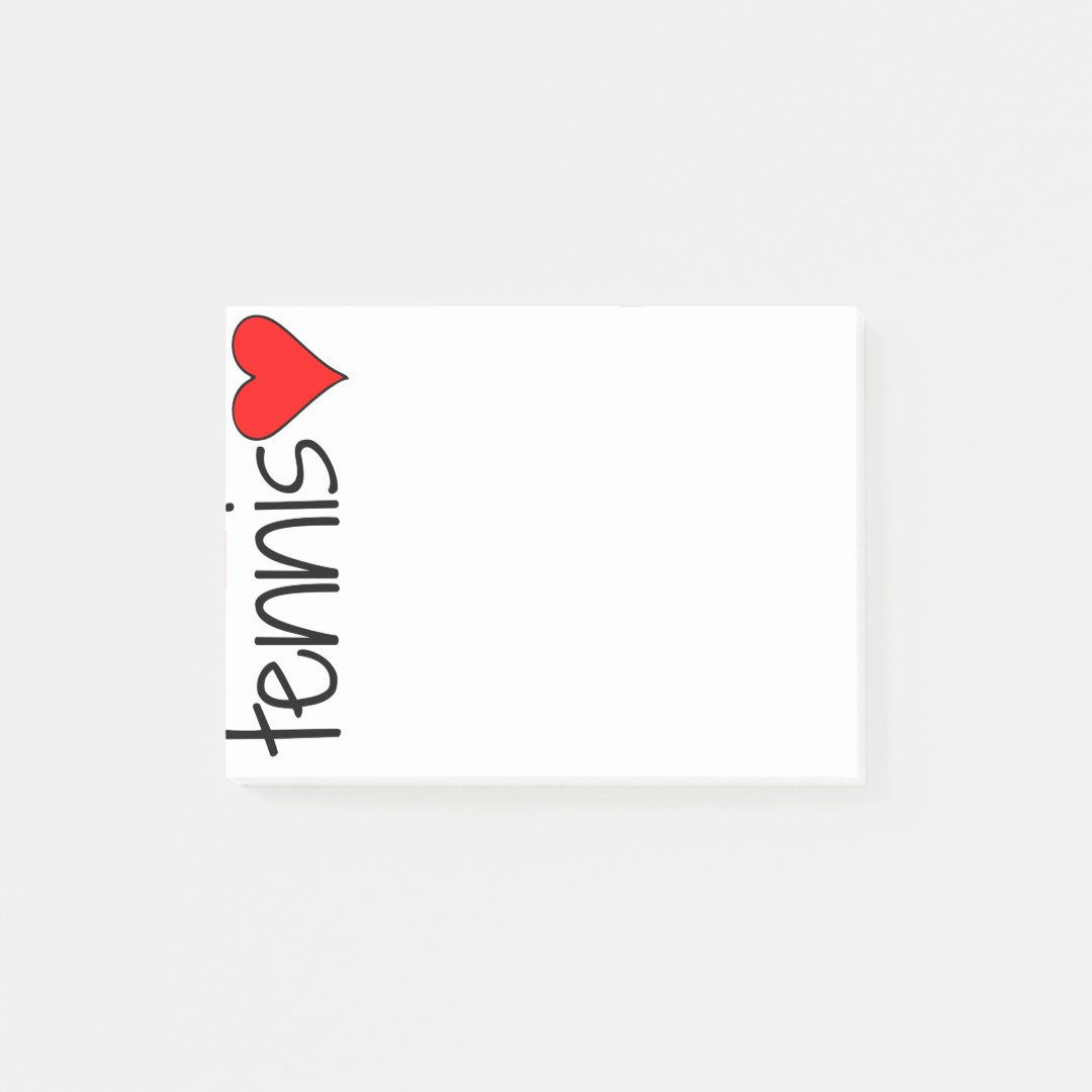 Tennis Heart Post-Its Post-it Notes | Zazzle