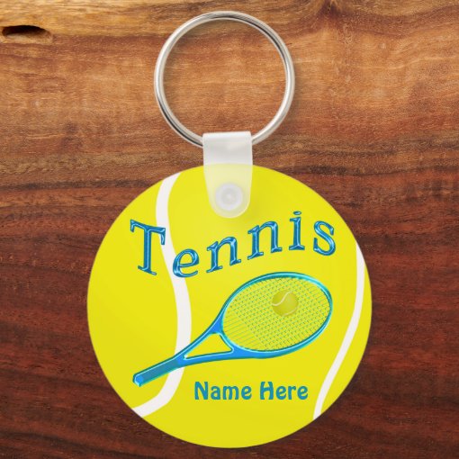 TENNIS KEYCHAINS Personalized Tennis Team Gifts | Zazzle