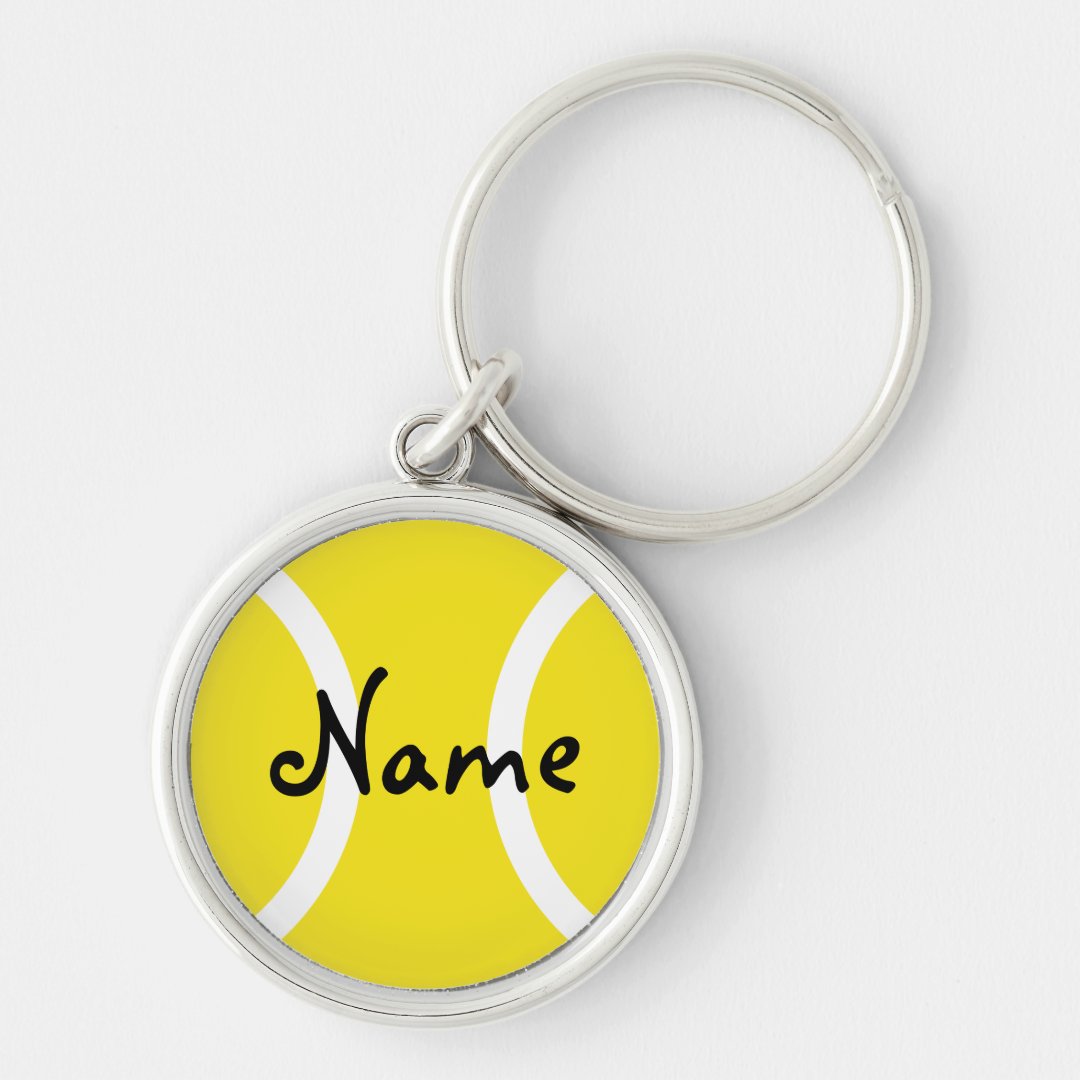 Tennis keychains with own name - Personalize | Zazzle