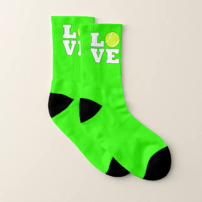Tennis Love Custom Color Tennis Player Socks | Zazzle