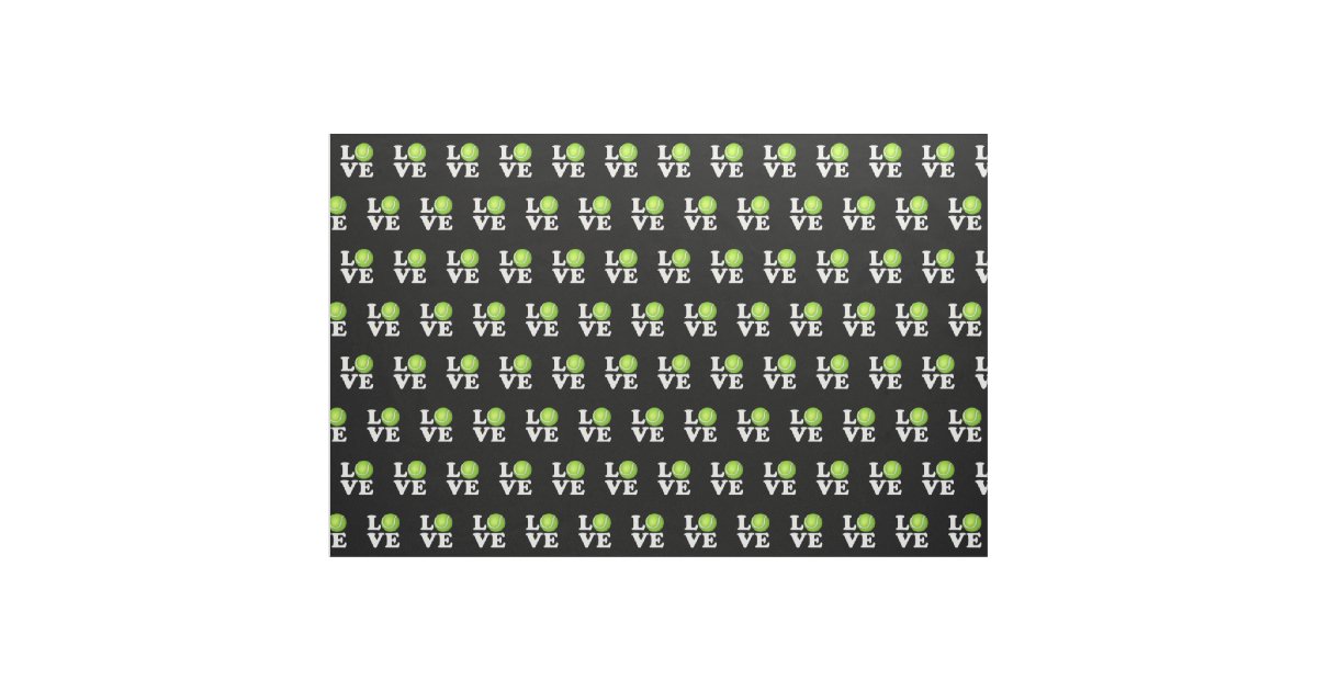 Tennis Love Tennis Fan Fabric | Zazzle