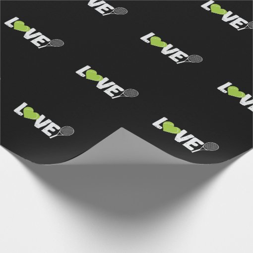 tennis "Love" tennis racket Wrapping Paper | Zazzle