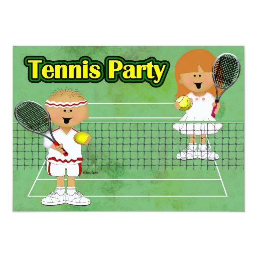 Tennis Party Card | Zazzle