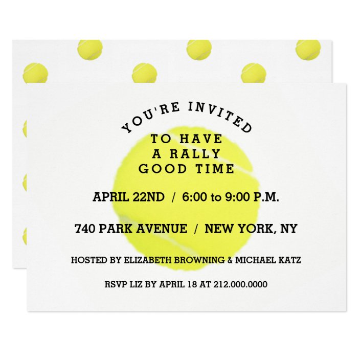 Tennis Party Invitation | Zazzle.com