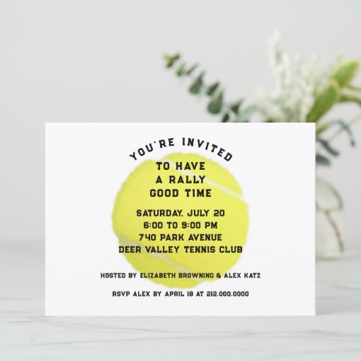 Tennis Party Invitation | Zazzle