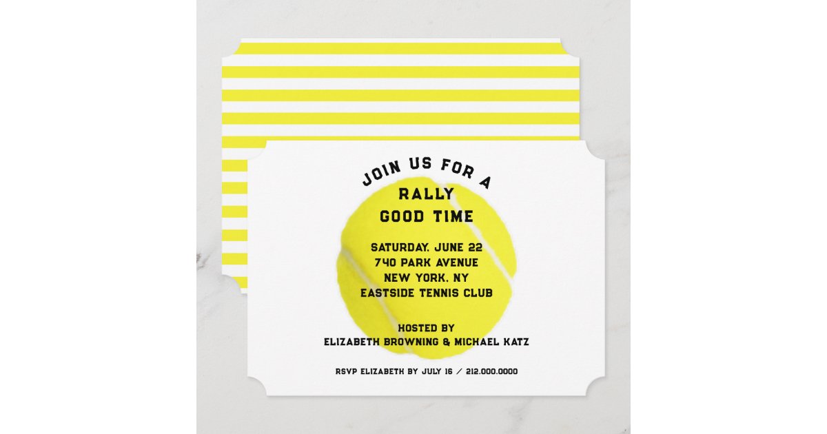 Tennis Party Invitation | Zazzle