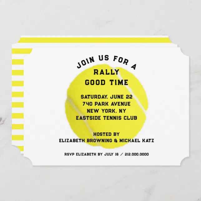 Tennis Party Invitation | Zazzle