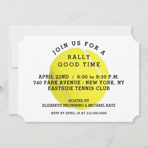 Tennis Party Invitation | Zazzle